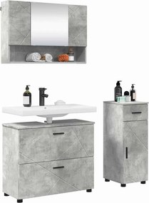 Sada koupelnového nábytku 3 ks Betonově šedá 76,5 x 35 x 64 cm 3393036