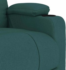 Masážní křeslo tmavě zelené textil 339098