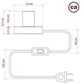 creative cables Malá dřevěná stolní lampa Posaluce S Barva: Bílá