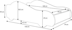 Postel s matracem SPIDER 140x70
