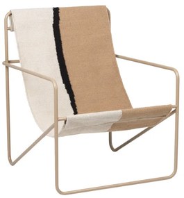 Ferm Living Křeslo Desert Lounge Chair, cashmere/soil