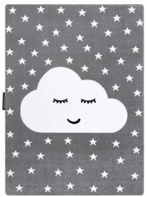 Koberec PETIT CLOUD OBLÁČEK HVĚZDY šedý