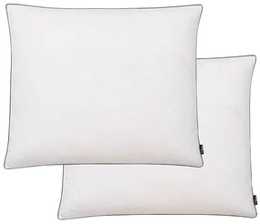 Polštáře 2 ks výplň z prachového peří/peří lehké 70x60 cm bílé 132893
