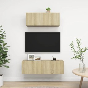 2dílný set TV skříněk dub sonoma kompozitní dřevo 3079017