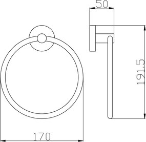 Slezák Rav Colorado držák ručníků kruhový bronz COA0104SM