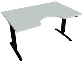 Hobis Motion Elektr. nastavitelný stůl 140x90 - HOBIS ERGO MOTION MSE 2 1400 Dekor stolové desky: šedá, Barva kovové podnože: černá