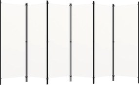 vidaXL 6dílný paraván 300 x 180 cm [320729] Barva: Bílá