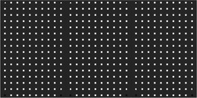 Stěna na nářadí PAULA, 1200 x 600 x 10 mm, All Black: černá