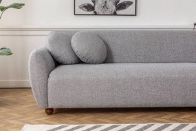 Designová rohová sedačka Jamiya 273 cm světle šedá - pravá