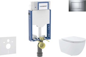 SANITINO - Set předstěnové instalace, klozetu Oudee a Slim sedátka softclose, tlačítko Sigma20, chrom SANI11CA1189