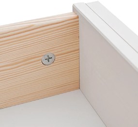 Massive home | Bílá komoda  z masivu Belluno Elegante 3D2S s bílou deskou