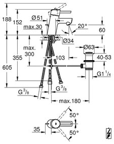 Grohe Concetto Baterie páková umyvadlová DN 15, velikost S, chrom 23060001