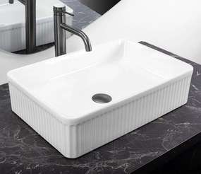 Rea Fiorella, umyvadlo na desku 505x345x130mm, bílá lesklá, REA-U6621