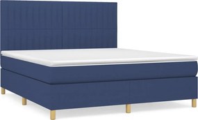Box spring postel s matrací modrá 160x200 cm textil 3142511