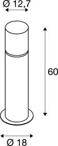 LA 1001489 ROX ACRYL 60 Pole venkovní stojací svítidlo, IP44, ušlechtilá ocel 304, E27 max. 20W - BIG WHITE (SLV)