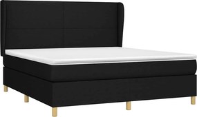 Box spring postel s matrací černá 160x200 cm textil 3128375