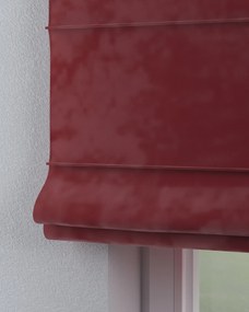 Římská roleta Capri barva červená látka lesklé, sametová