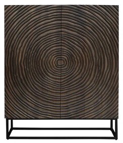 Massive home | Vysoká komoda Zen Circle 120cm  hnědá / černá