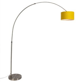 Oblouková lampa ocel se žlutým odstínem 35/35/20 - XXL