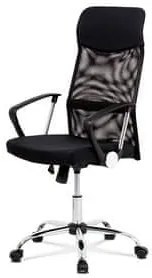Autronic Kancelářská židle Kancelářská židle řady BASIC, potah černá látka a síťovina MESH, houpací mechani (KA-E301 BK)