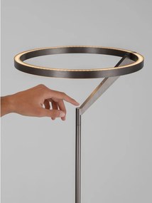 Hliníková LED stmívatelná stojací lampa ve stříbrné barvě (výška 168 cm) Tilia – Nova Luce