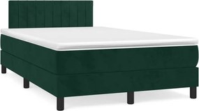 Box spring postel s matrací tmavě zelená 120 x 200 cm samet 3141416