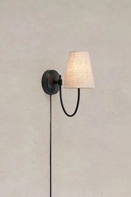 Markslöjd 108907 - Nástěnná lampa AMAR 1xE14/40W/230V béžová/černá