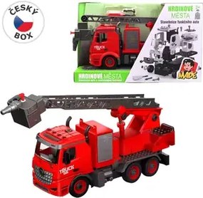 Stavebnice Auto hasiči se světlem a zvukem / Stavebnice / 30 cm / na b