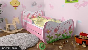 Dětská postel Dream vzor 16 160x80 cm růžová