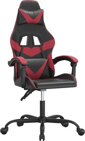 vidaXL Herní židle umělá kůže [3143842] Barva: Černá a vínová