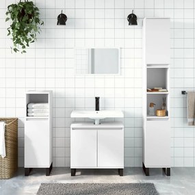 vidaXL Koupelnová skříňka 30 x 30 x 190 cm kompozitní dřevo [831541] Barva: Bílá
