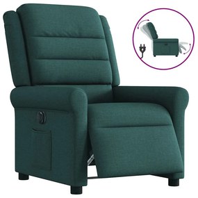 Elektrické polohovací křeslo tmavě zelené textil 3303300