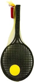 TEDDIES Soft tenis s míčkem černá / Plážové pálky / Plast / 53 cm / od