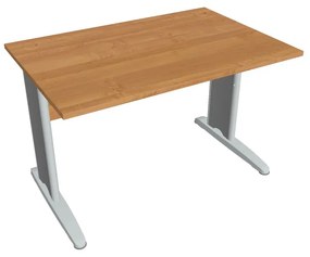 Stůl pracovní rovný 120 cm - Hobis Cross CS 1200 Dekor stolové desky: olše, Dekor lamino podnože: olše, Barva nohou: Stříbrná