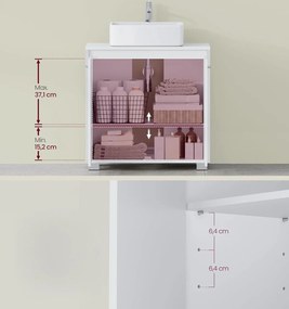 Skříňka pod umyvadlo Vasagle Bruser 60 cm bílá