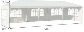Costway Altánový stan zahradní altán s 5 odnímatelnými bočními stěnami – 3 × 9 m