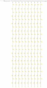 Easy Fix LED světelný závěs venkovní, 100 × 300 cm, teple bílá, 300 diod, bílý kabel, IP67, prodlužovací