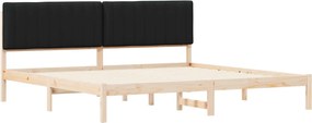 Rám postele s čalouněným čelem Černý 200 x 200 cm 3405574