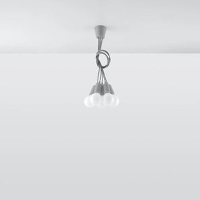 Sollux Lighting Závěsné svítidlo DIEGO 5 šedé