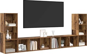 Sestava TV skříněk 4 ks Staré dřevo Kompozitní dřevo 3393522