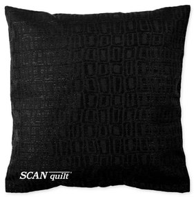 SCANquilt povlak SOFA obdélníčky černá 45 x 45 cm