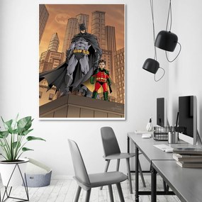 Gario Obraz na plátně Batman a malý pomocník - Saqman Rozměry: 40 x 60 cm