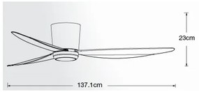 Lucci air 21610649 - LED Stmívatelný ventilátor ARRAY 1xGX53/12W/230V bílá + DO