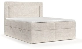 Krémová boxspring postel s úložným prostorem 180x200 cm Imagine – Maison de Rêve