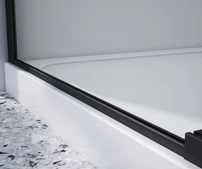 Gelco DRAGON BLACK sprchové dveře do niky 90 x 200 cm posuvné černá čiré sklo GD4290B
