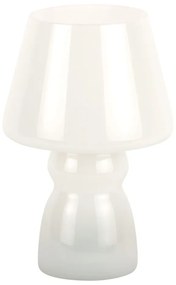 Bílá LED stolní lampa se skleněným stínidlem (výška 25,5 cm) Classic – Leitmotiv