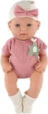 TEDDIES Panenka miminko s dudlíkem a chrastítkem / 28 cm / Pevné tělo