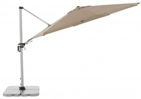 Výkyvný zahradní slunečník s boční tyčí Doppler ACTIVE 370 cm - hnědý