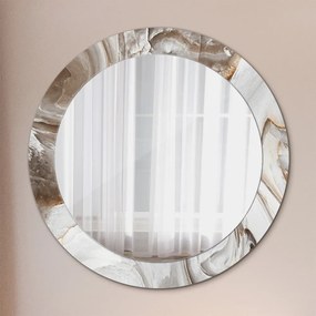 Kulaté dekorativní zrcadlo Jasný mramor fi 70 cm