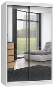 Šatní skříň se 2 zrcadly IGA 120 cm bílá